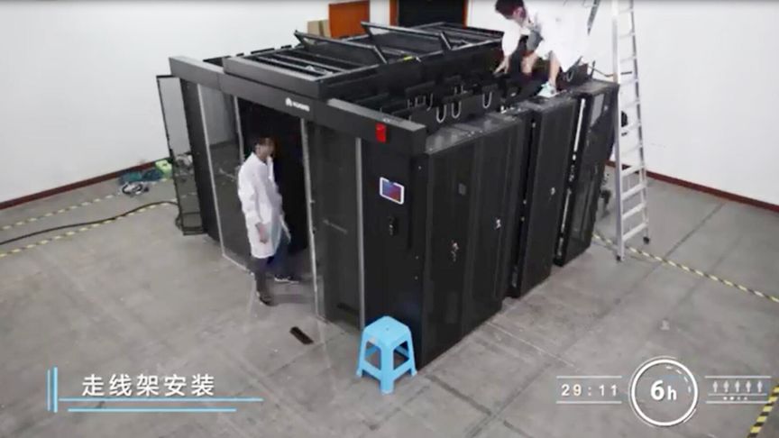华为弱电模块化数据中心安装施工全过程