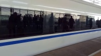 G325次列车进天津南站四站台(2017.1.9)