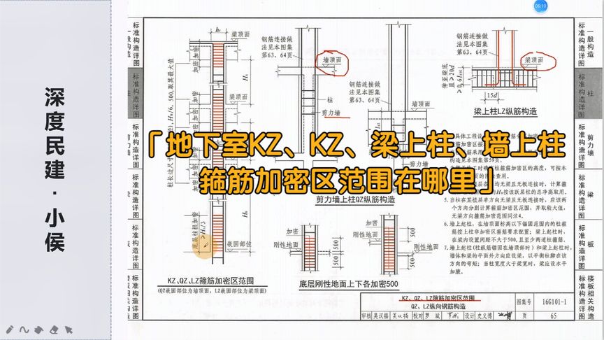 地下室KZ、KZ、墙上柱QZ、梁上柱LZ箍筋加密区范围是不是一致?