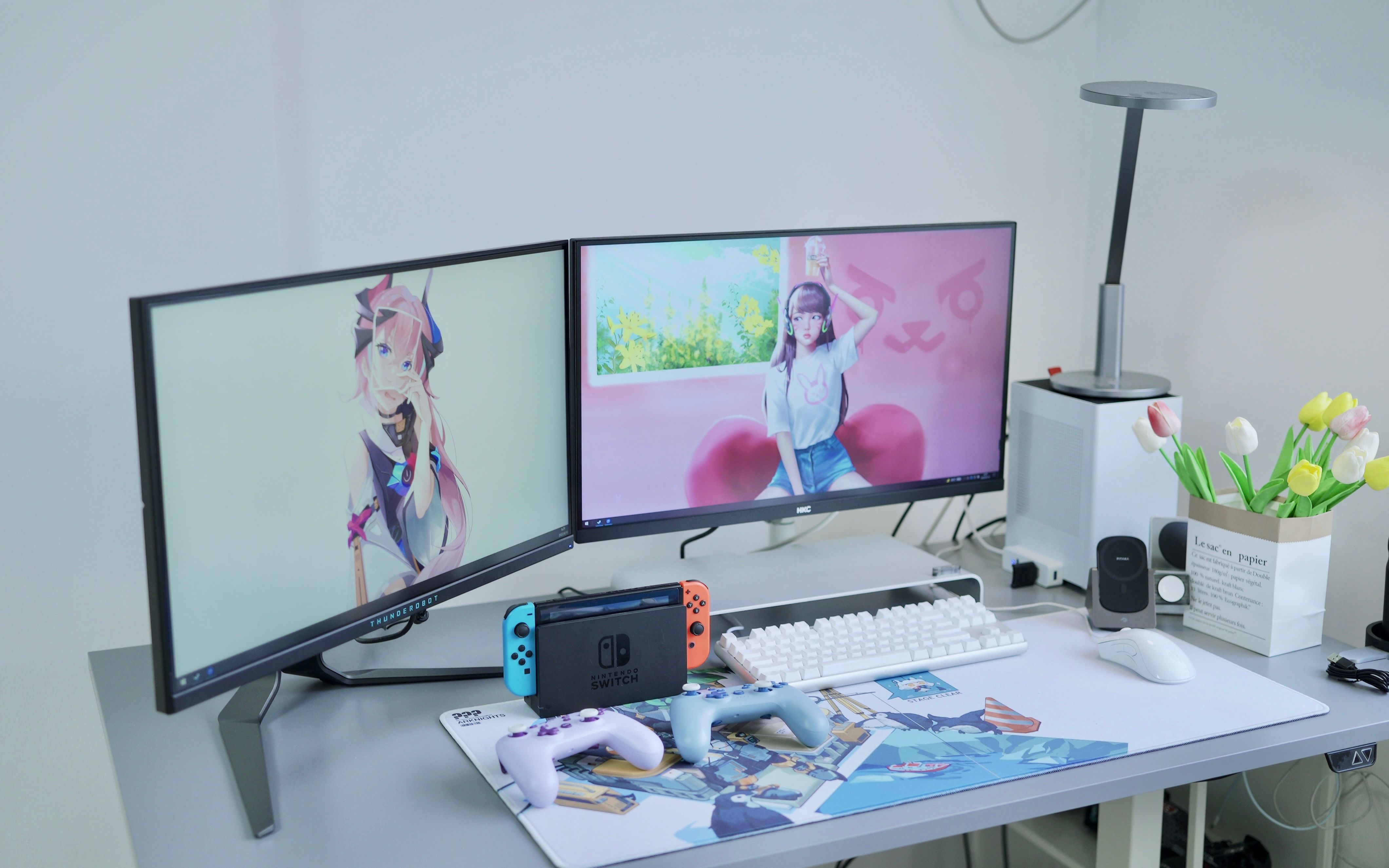 【桌面改造】连接switch的快乐双屏桌面套装