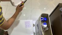 水箱盖的安装与固定按钮的裁剪