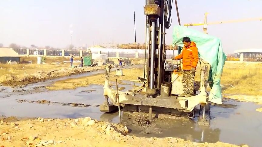 高压旋喷桩施工现场