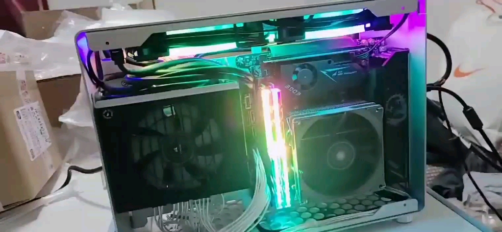 itx 机箱 5600x 华硕3070双风扇