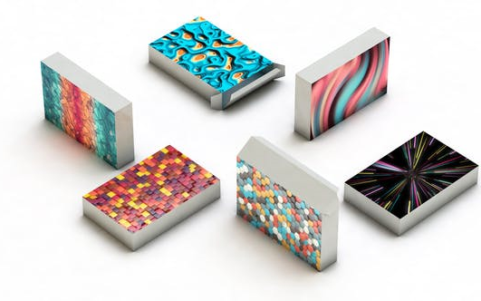 AE模板-6套抽象视频背景模板彩色流光背景液体漩涡背景菱形蜂巢效果