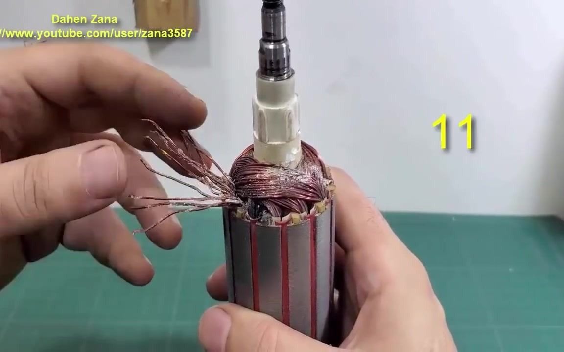 角磨机转子定子维修,重新绕线,电动工具维修,串励电机修复,如何绕线,...