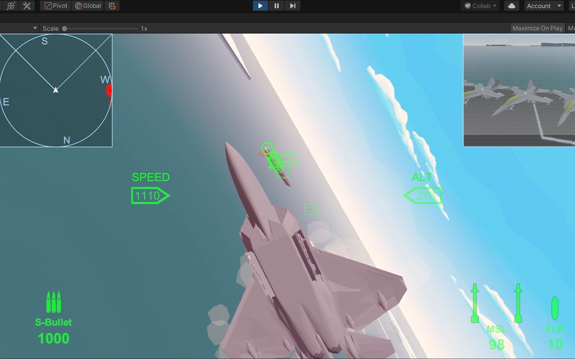 航母舰载机歼灭测试 本人正在开发的空战游戏_演示