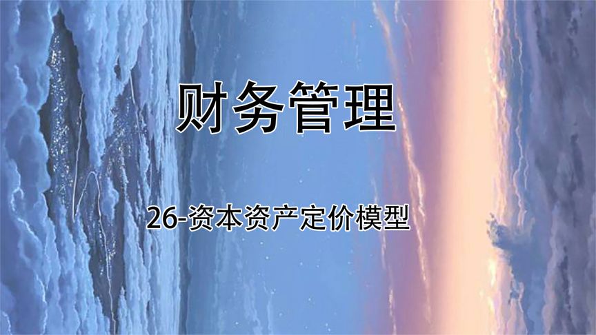 财务管理-26-资本资产定价模型