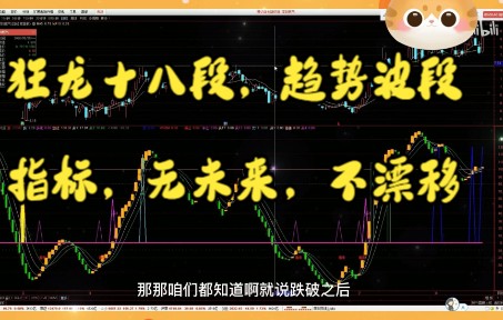 狂龙十八段,趋势波段指标,无未来,不漂移