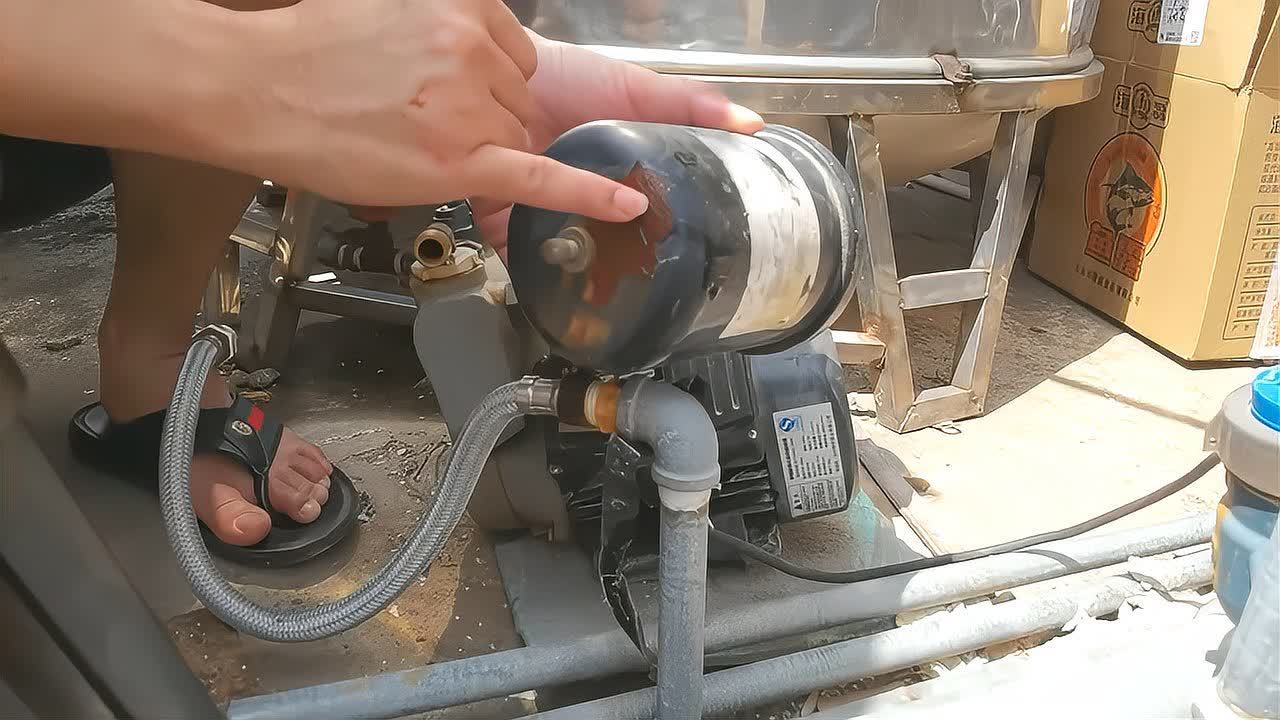 家用增压水泵坏了自己修,安装完后水压的前后对比