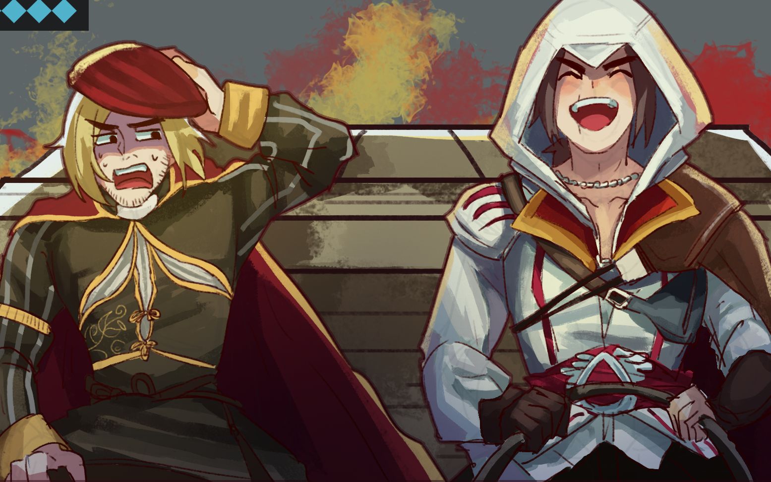 【手书】秋 名 山 车 神 艾 吉 欧(刺客信条2)(艾吉欧 达芬奇)