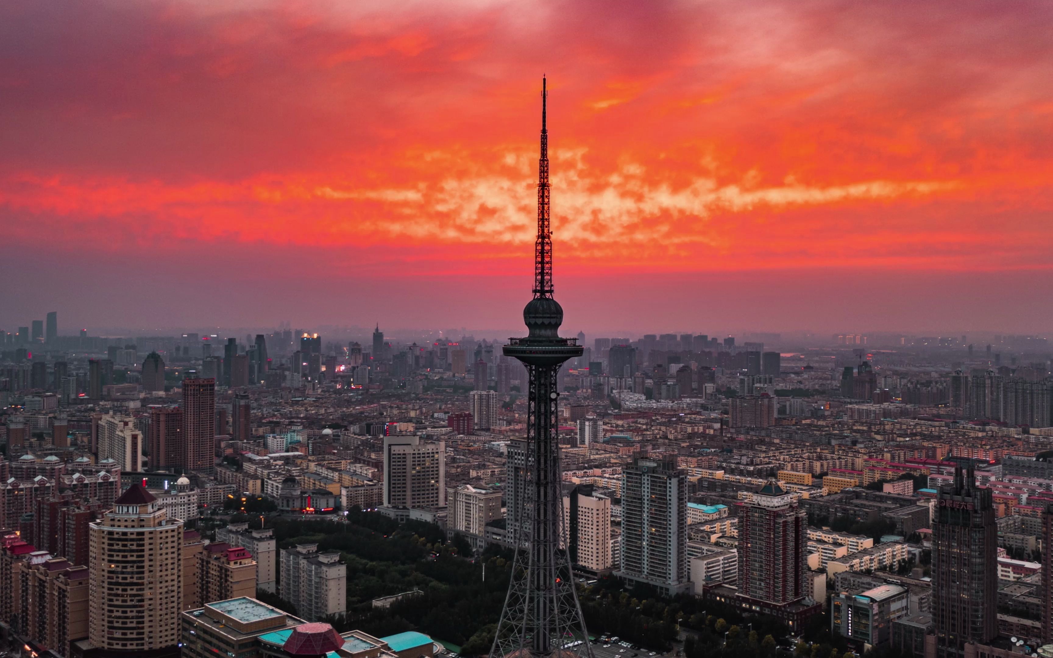 哈尔滨城市大景航拍延时摄影宣传片