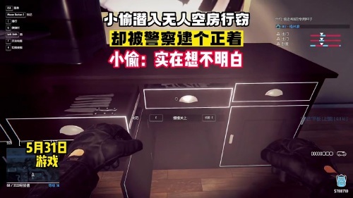 小偷模拟器偷东西被女主人撞见我直接跳窗而逃