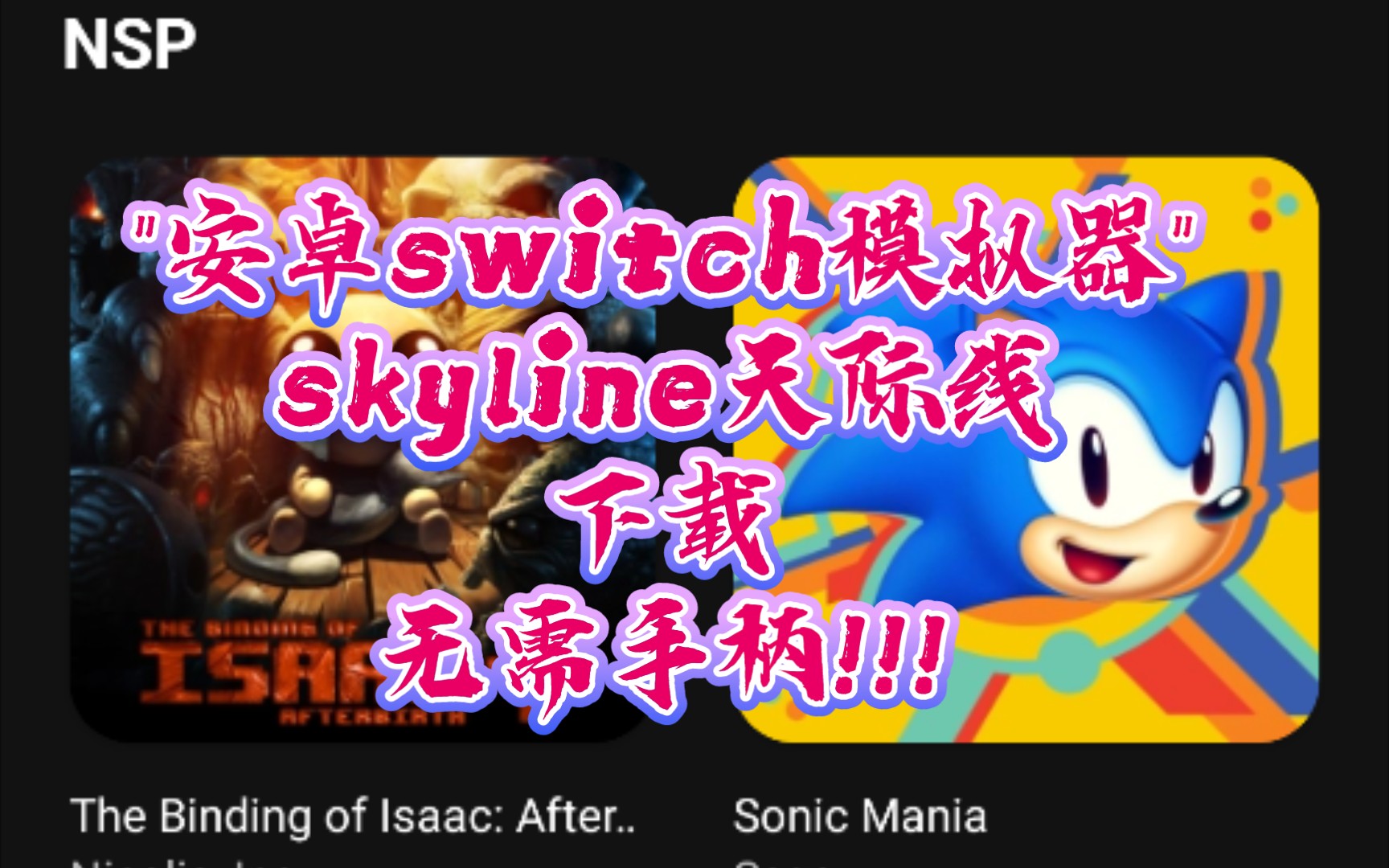 安卓switch模拟器《skyline天际线》下载,附带测试《索尼克 狂欢》,...