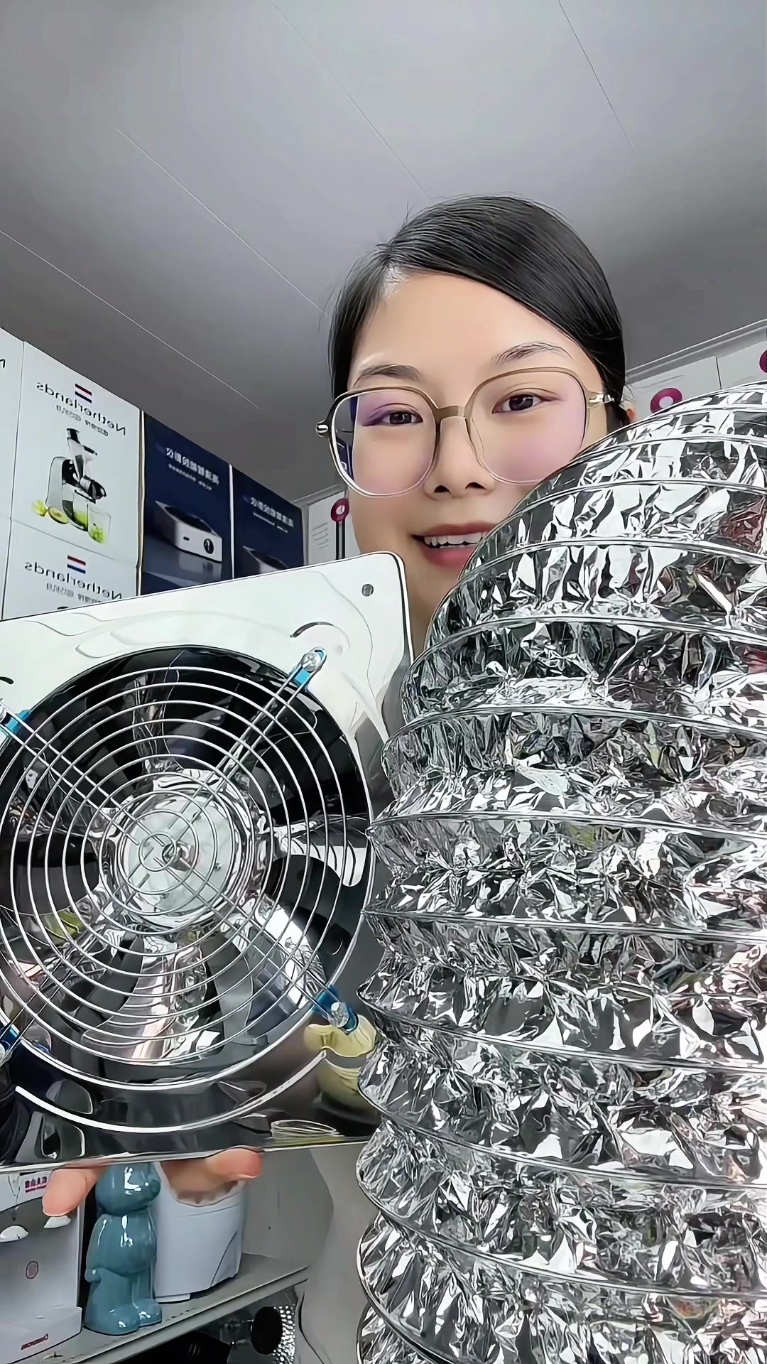 吸力比油烟机还要强的工业级不锈钢排气扇#排气扇 #排气扇换气扇 #...