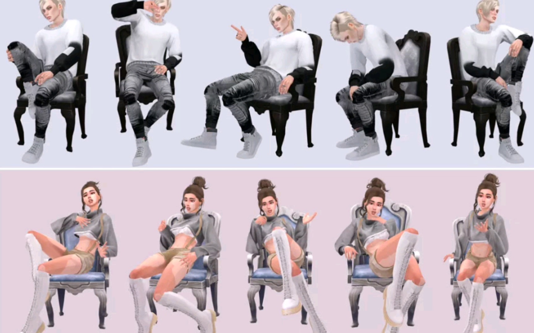 Sims4动作mod分享‖网盘自取‖100+动作mod含单人双人