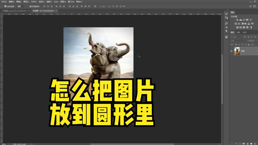 ps怎么把图片放到圆形里?ps如何制作圆形图片?ps教程