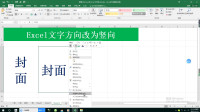 Excel文字方向改为竖向