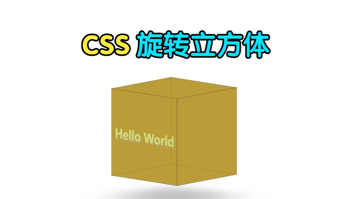 【CSS案例】旋转立方体效果