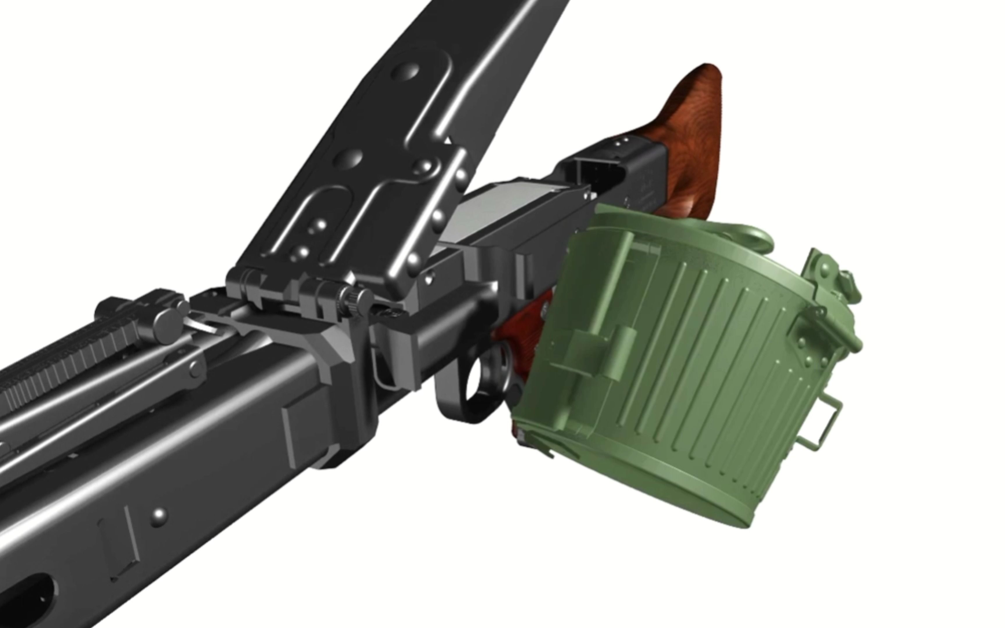 【欣赏】mg42型发射器 | 快拆结构 | airsoft水弹发射器构造 | 3D动画