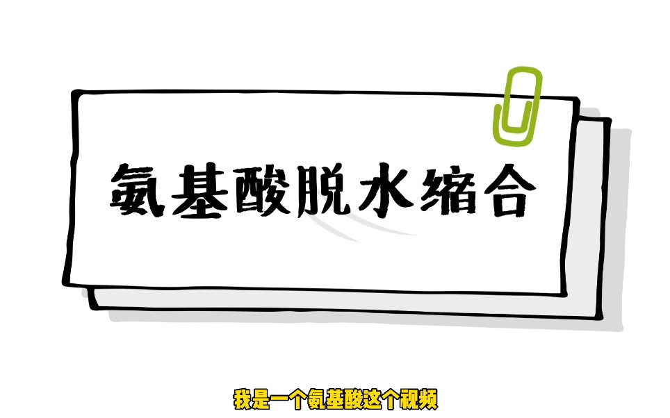 三分钟搞定脱水缩合