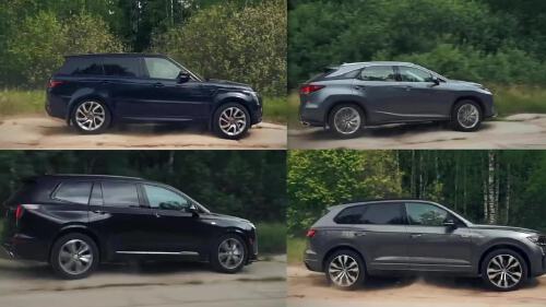 搓板路测试路虎揽运凯迪拉克XT雷克萨斯RX和大众途锐都来了搓板路...