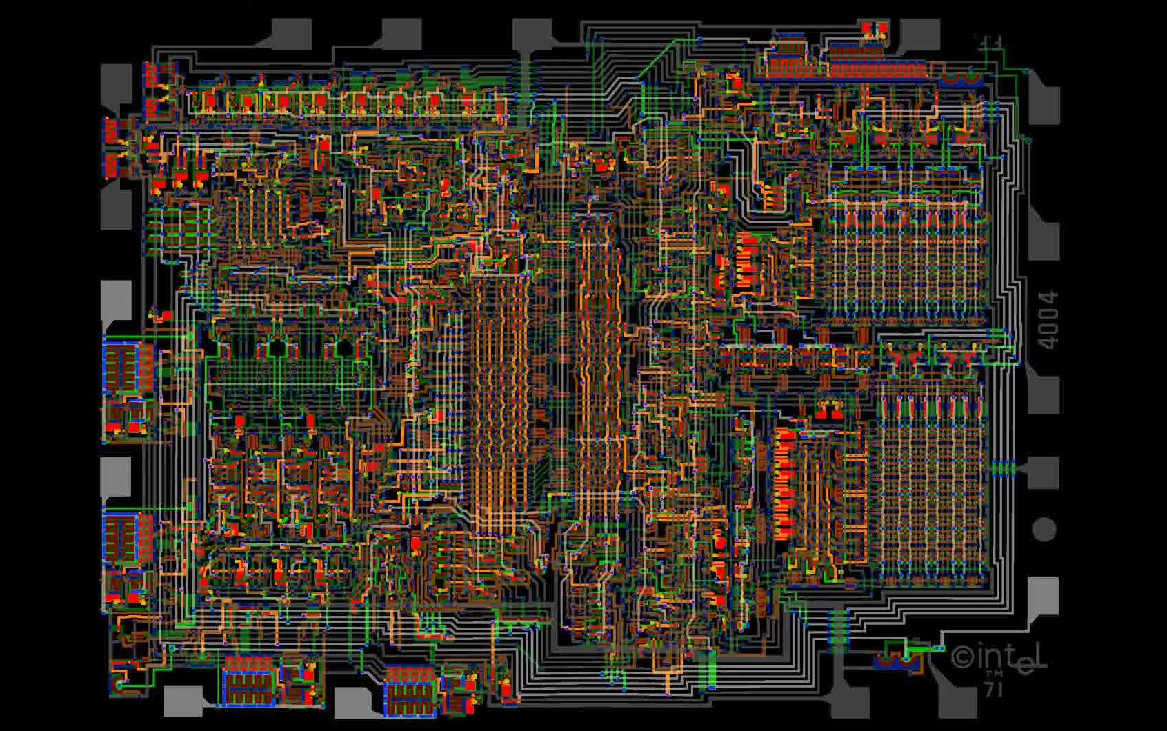 Intel4004处理器的晶体管级仿真动画|Intel 4004 Visual Transistor-level ...