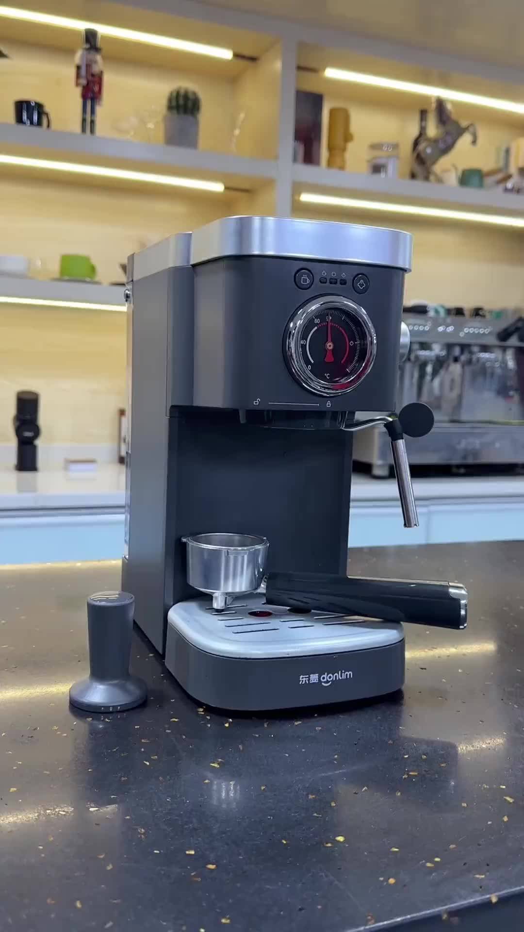 百元意式半自动东菱DL6400咖啡机,开箱测评制作咖啡