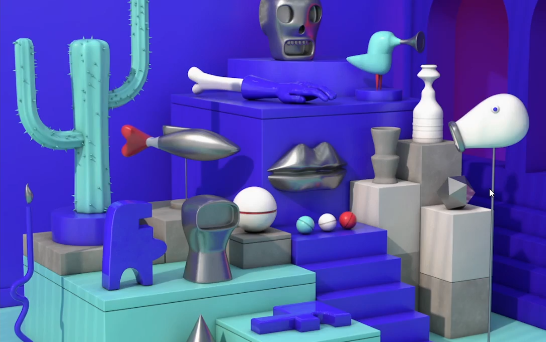 「中英字幕」用Cinema 4D制作3D插图