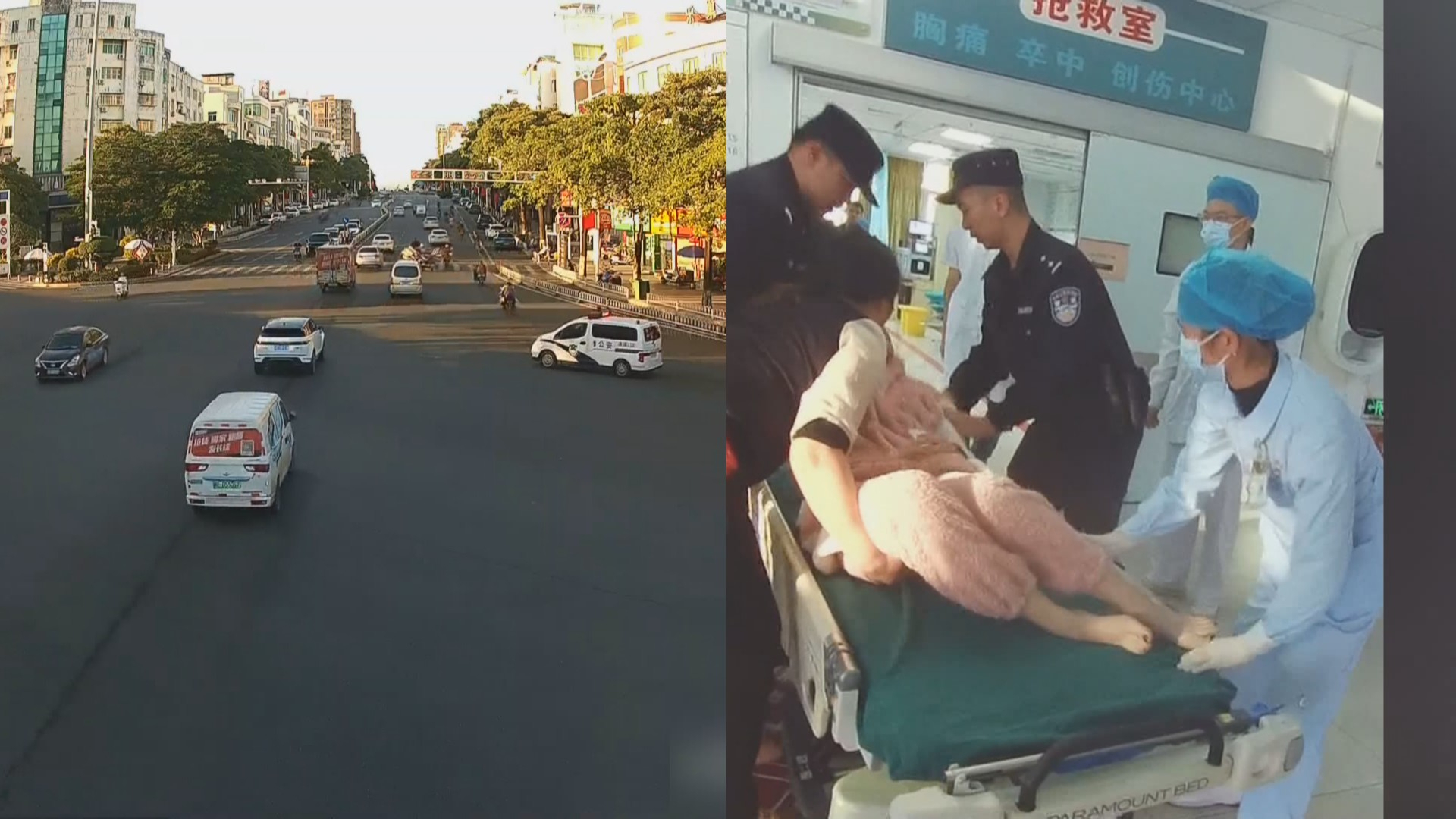 女孩店里晕倒失去意识,面色苍白呼吸微弱,民警紧急护送就医