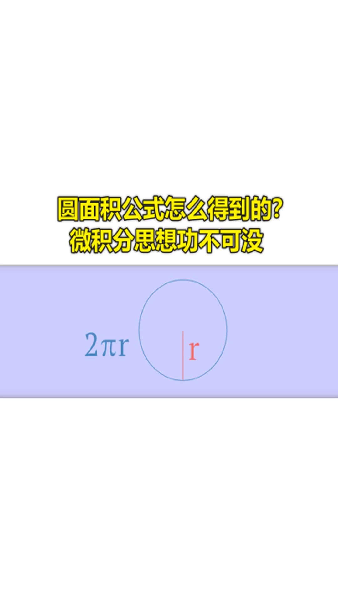 圆的面积公式怎么得到的,微积分思想功不可没