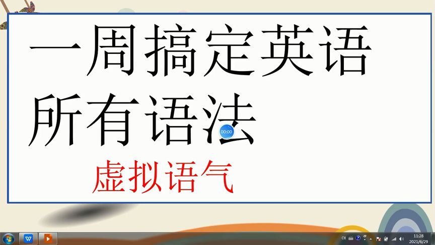 一周搞定所有英语语法之虚拟语气