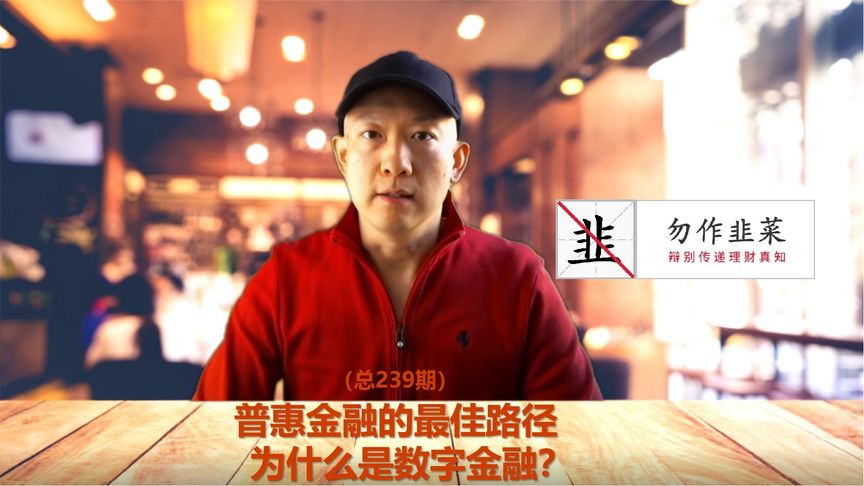 普惠金融的最佳路径 为什么是数字金融?(239期)