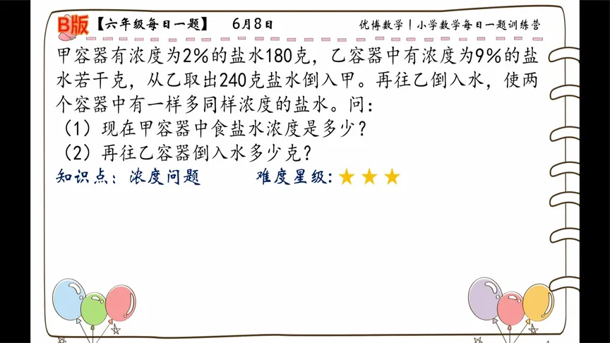 溶质、溶剂、溶液傻傻分不清楚?博士教你做浓度问题!