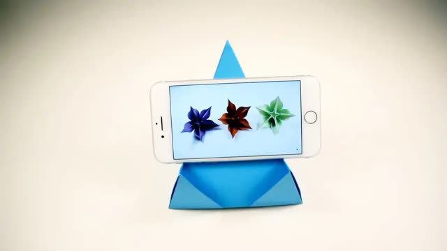 手工折纸教程,教你折叠一只实用的手机支架手机