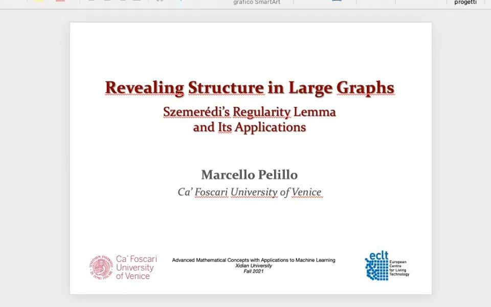 Marcello Pelillo教授研究生课程:现代数学理论方法及机器学习应用(十一)