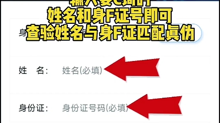 身份证实名制查询功能