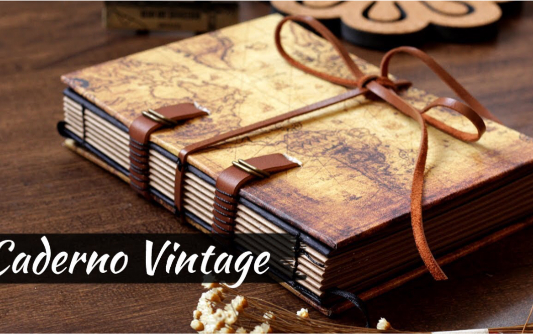 【装订】古董书手工装订线缝手账本教程|Caderno feito à mão com ...