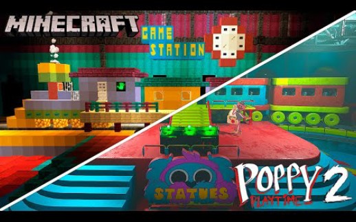 搬运youtube波比游戏时间第二章完整地图|原版对比我的世界版