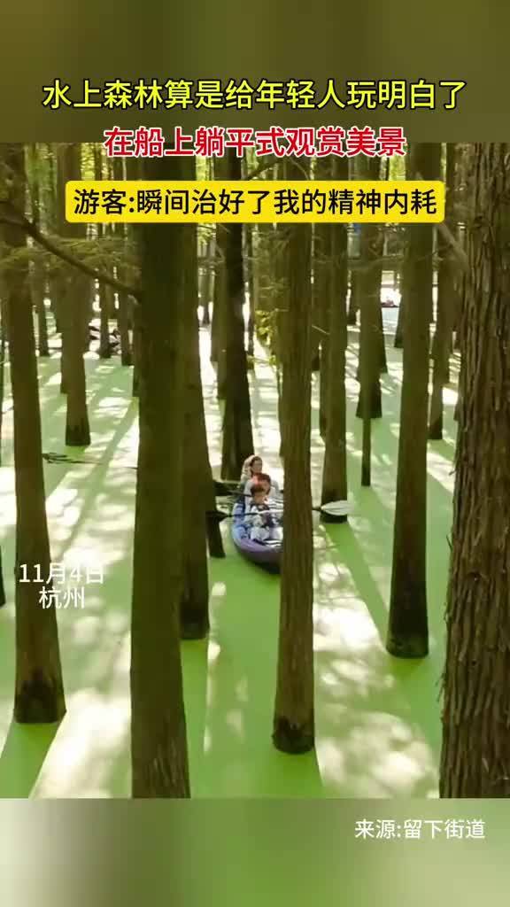 水上森林算是给年轻人玩明白了,在船上躺平式观赏美景