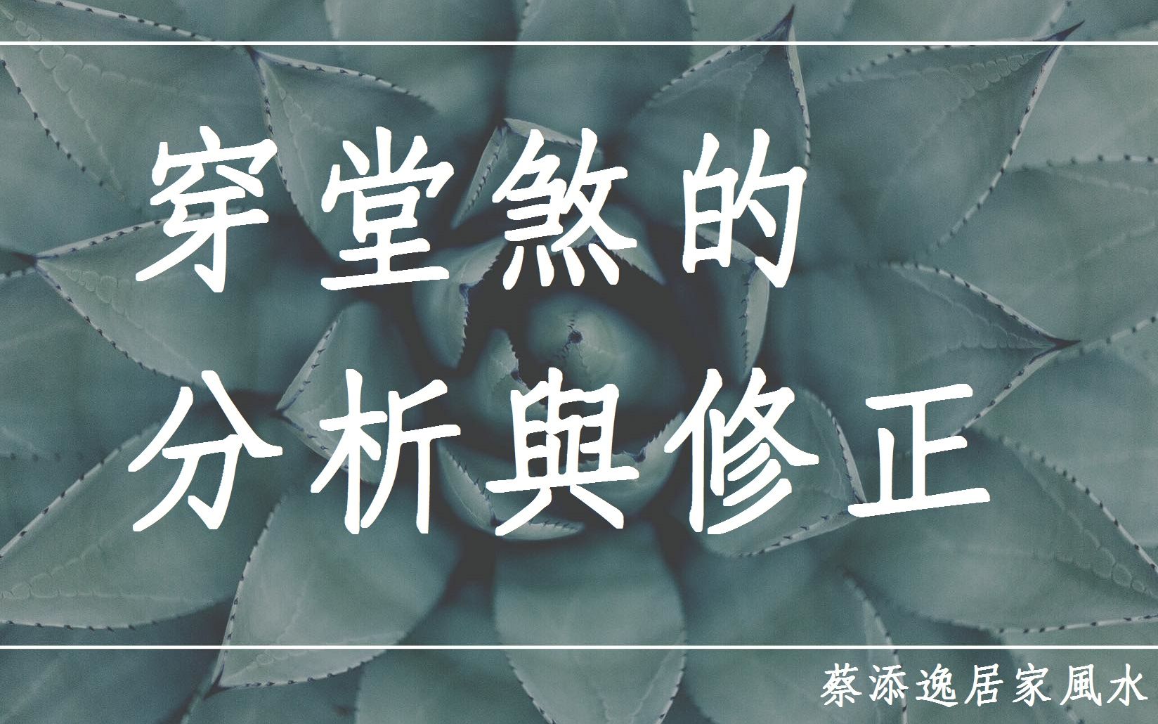 蔡添逸居家風水規劃實例948堂:穿堂煞的分析與修正(馬來西亞)