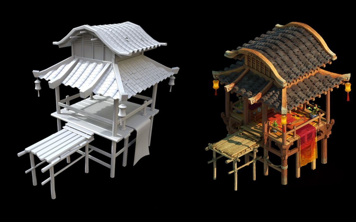 【3dmax建模教程】传统戏曲舞台模型制作完整教学
