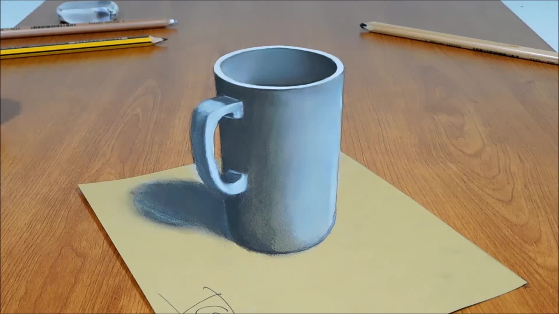 创意绘画|简单易学,如何绘制创意3D水杯