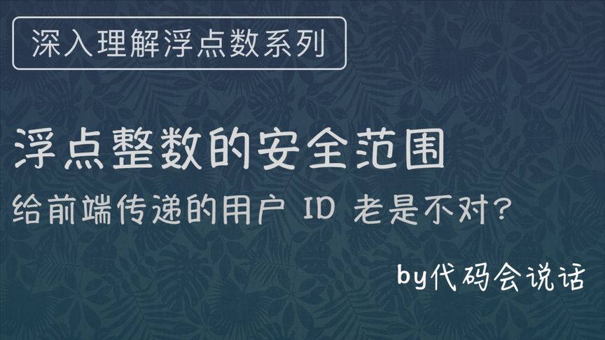 浮点数解惑与避坑指南(7)浮点整数的安全范围