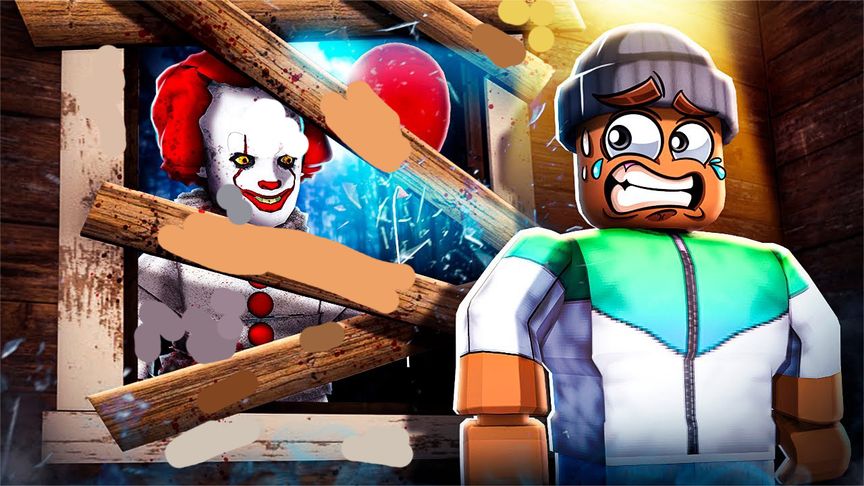 Roblox幽灵小镇模拟器:疯狂小丑来袭!建造生存基地!小格解说