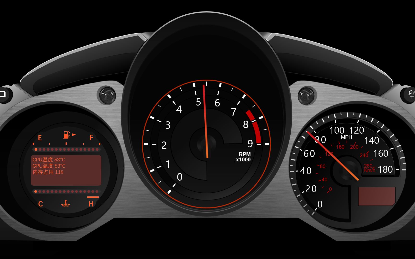 【AIDA64】电脑状态监控主题包,日产370Z