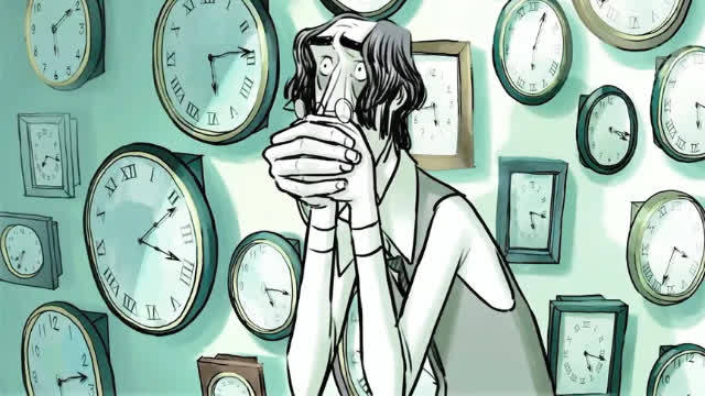 在这间钟表店里,所有时钟的指针都在倒着走,时间也不会流逝