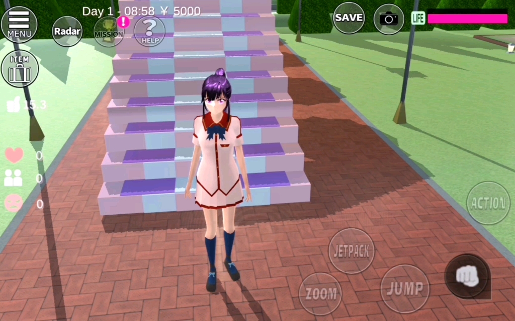 樱花校园模拟器：声控跑酷