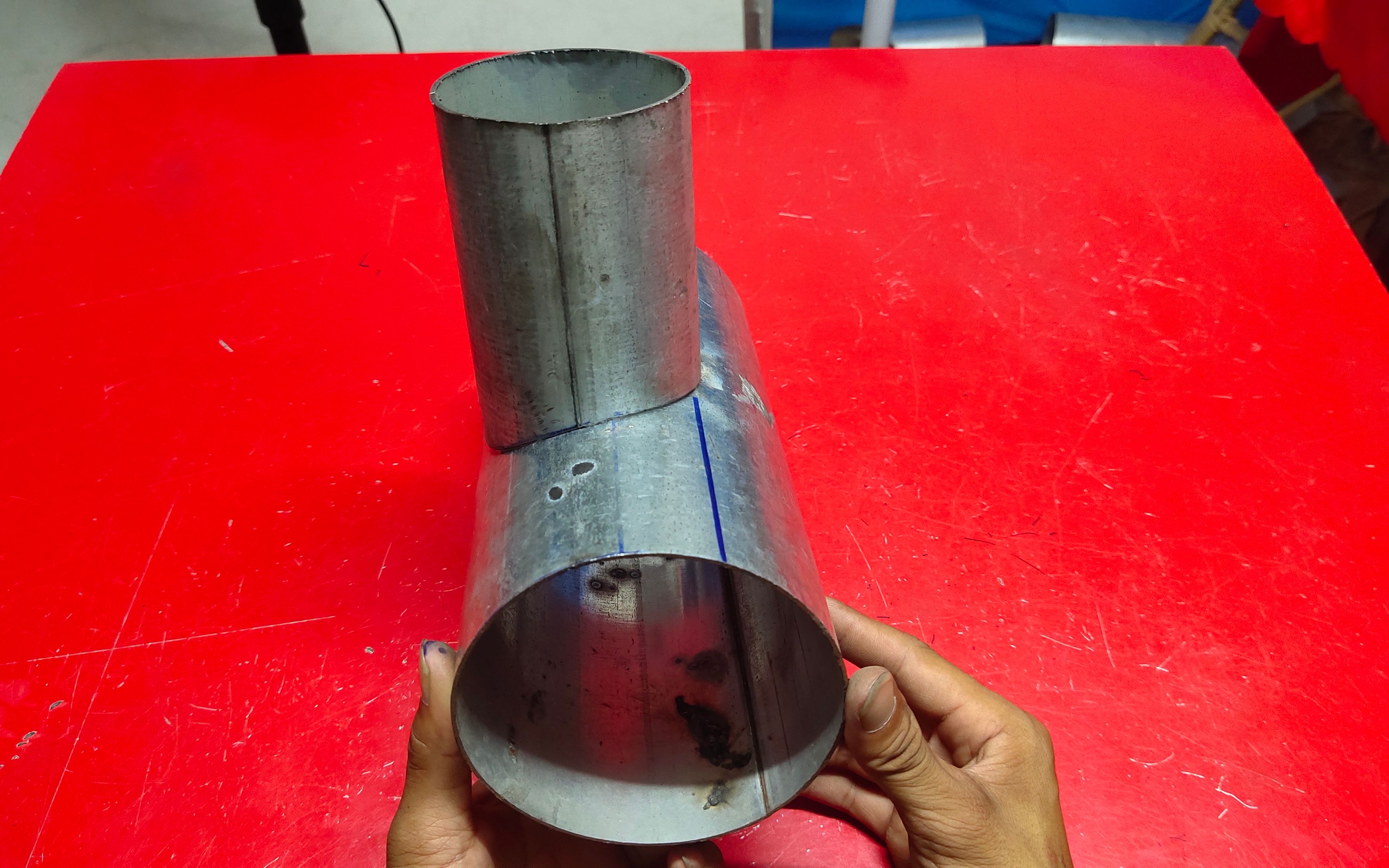 原来异径偏心三通制作这么简单,这种方法还是头一次见,涨见识了