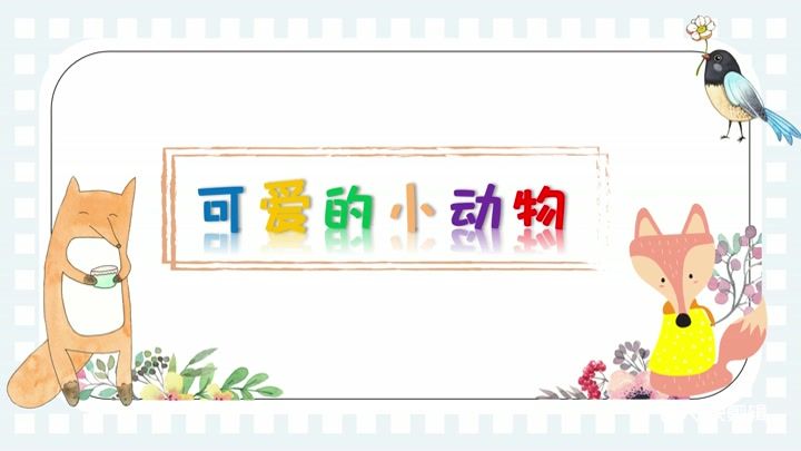 小班语言《可爱的小动物》