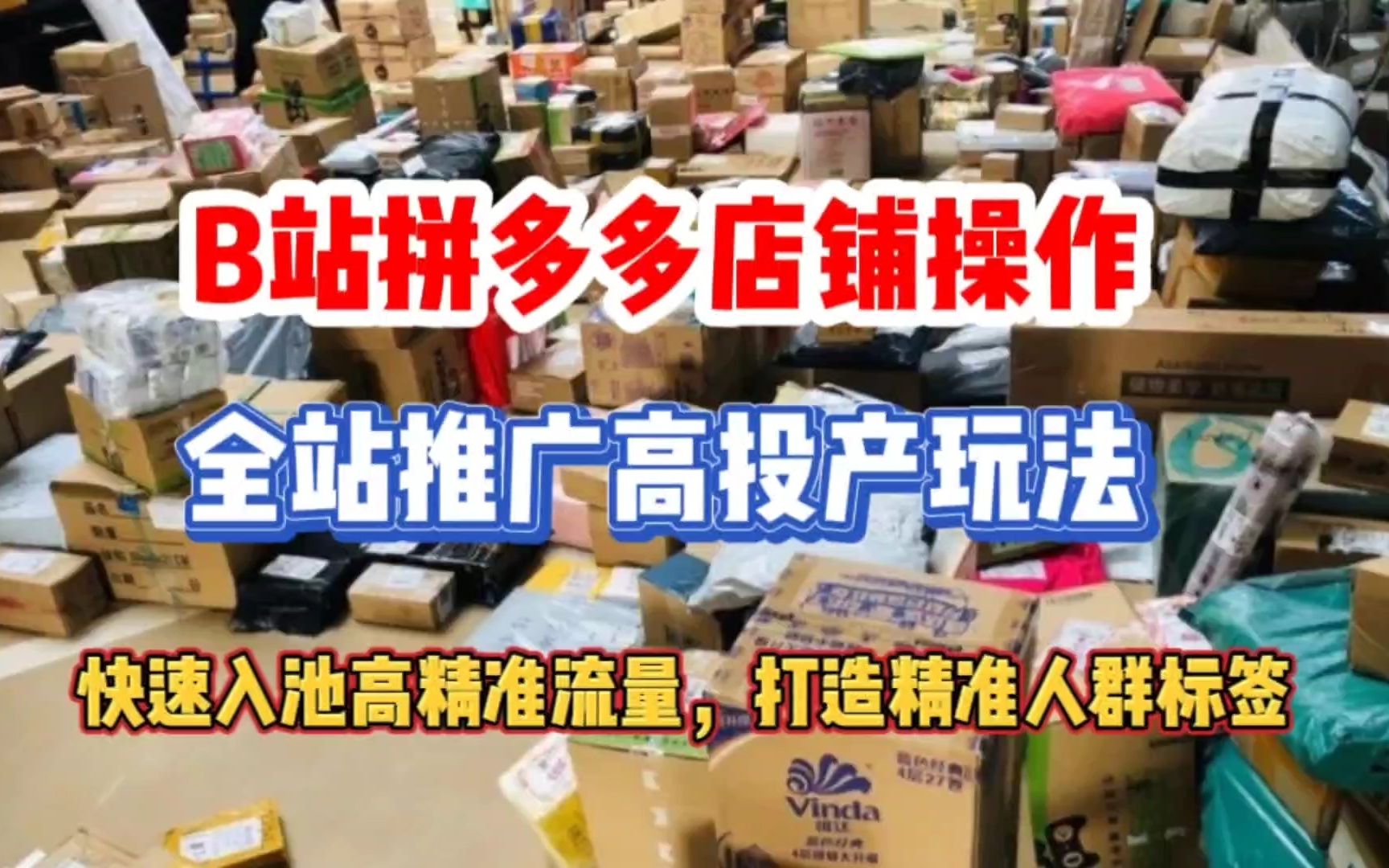 拼多多店铺运营全站推广高投产玩法,快速获取高精准流量+打造精准...